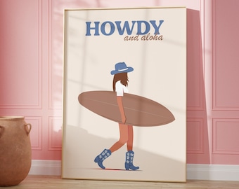 Coastal Cowgirl Decor Newspaper Print Western Wall Art - Etsy