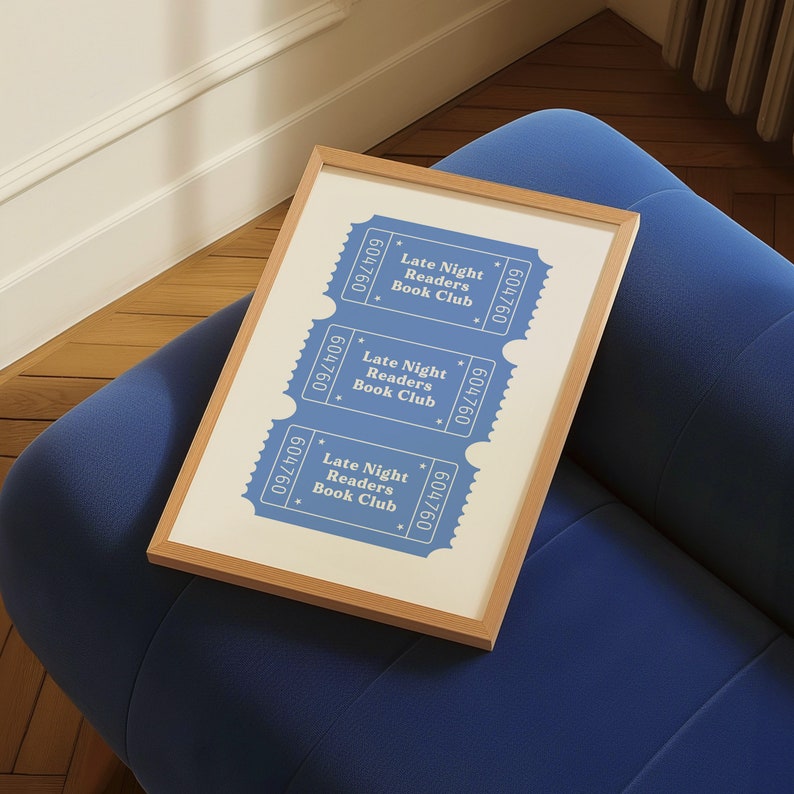 Bookish Ticket Print: Late Night Readers Club (digital Download) - Etsy