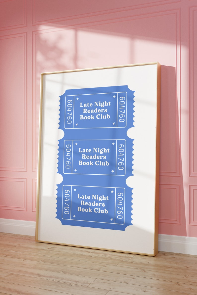Bookish Ticket Print: Late Night Readers Club (digital Download) - Etsy