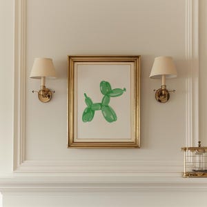 Green Balloon Dog Art Print: Trendy Nursery Decor (digital Download) - Etsy