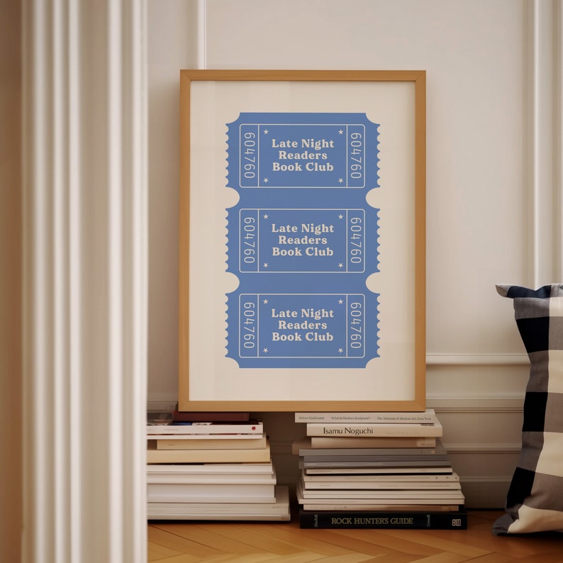 Bookish Ticket Print: Late Night Readers Club (digital Download) - Etsy