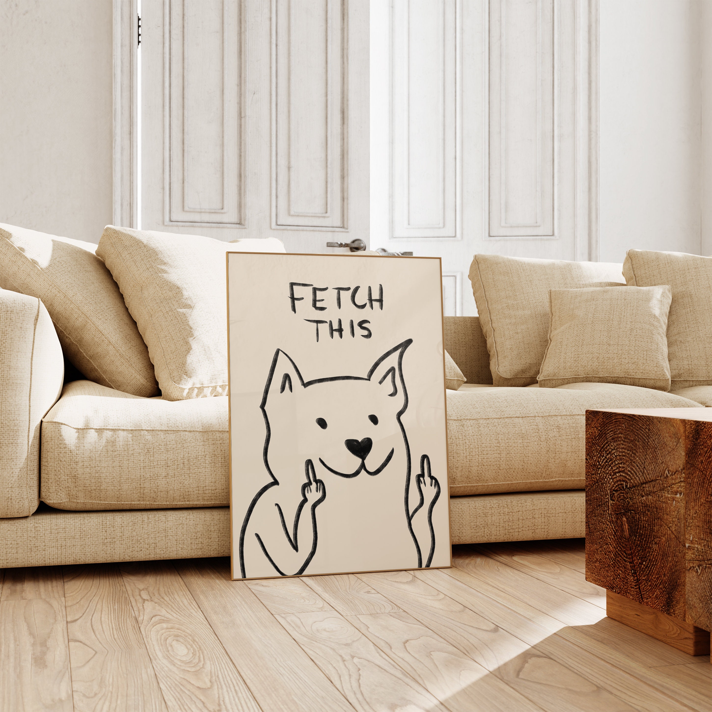 Fetch This Dog Poster Typography Art Print Dog Art Print - Etsy