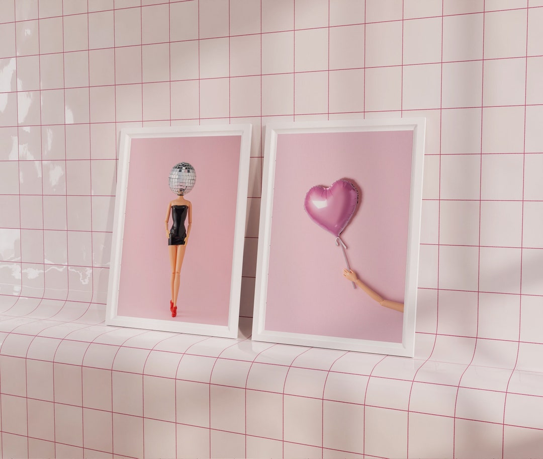 Set of 2 Retro Doll Poster, Girly Wall Art, Preppy Poster, Y2K ...