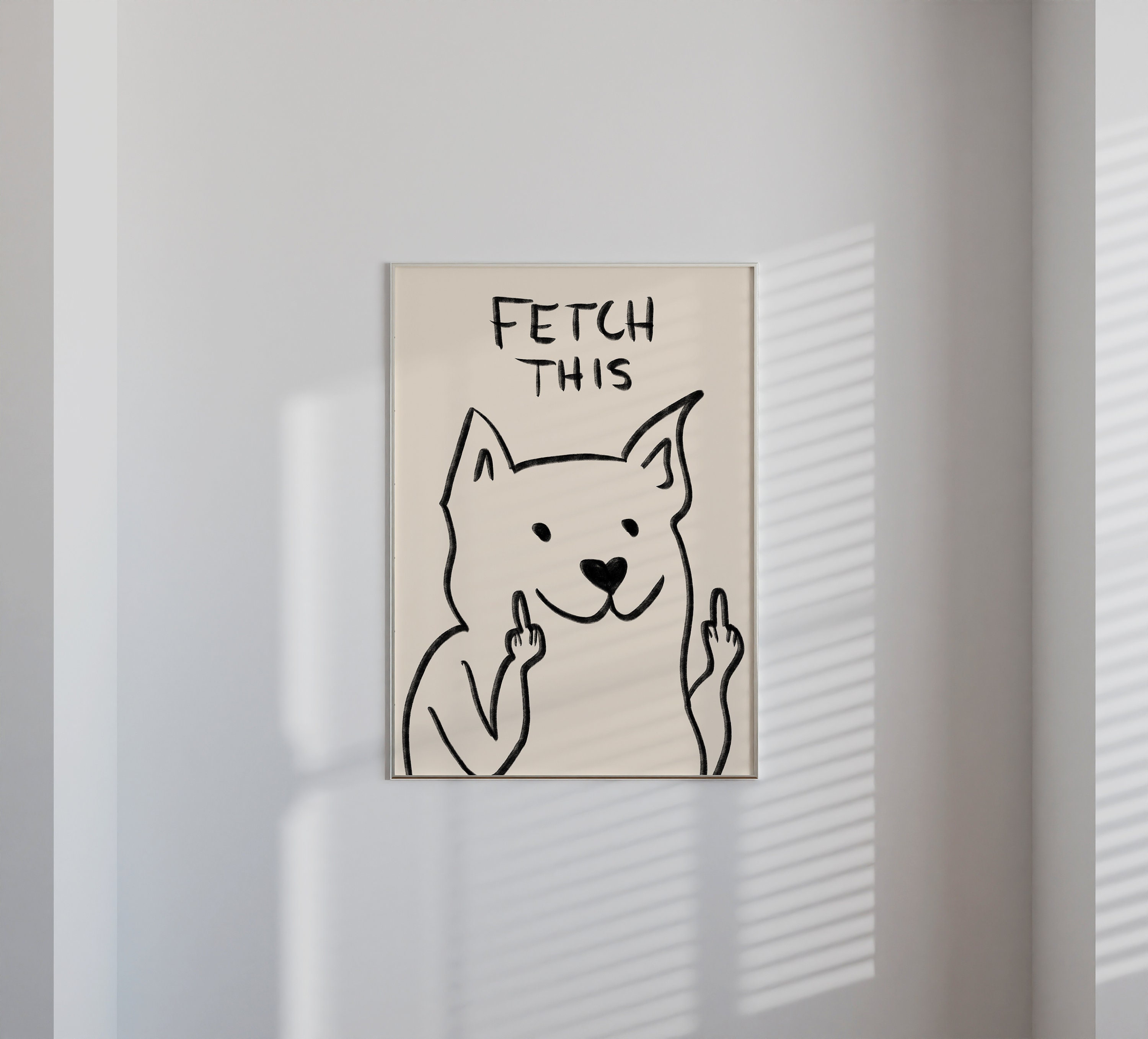 Fetch This Dog Poster Typography Art Print Dog Art Print - Etsy