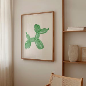 Green Balloon Dog Art Print: Trendy Nursery Decor (digital Download) - Etsy