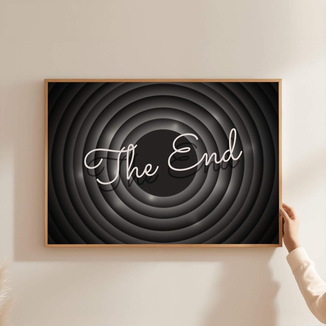 The End Movie Poster: Black and White Trendy Wall Art (digital Download ...