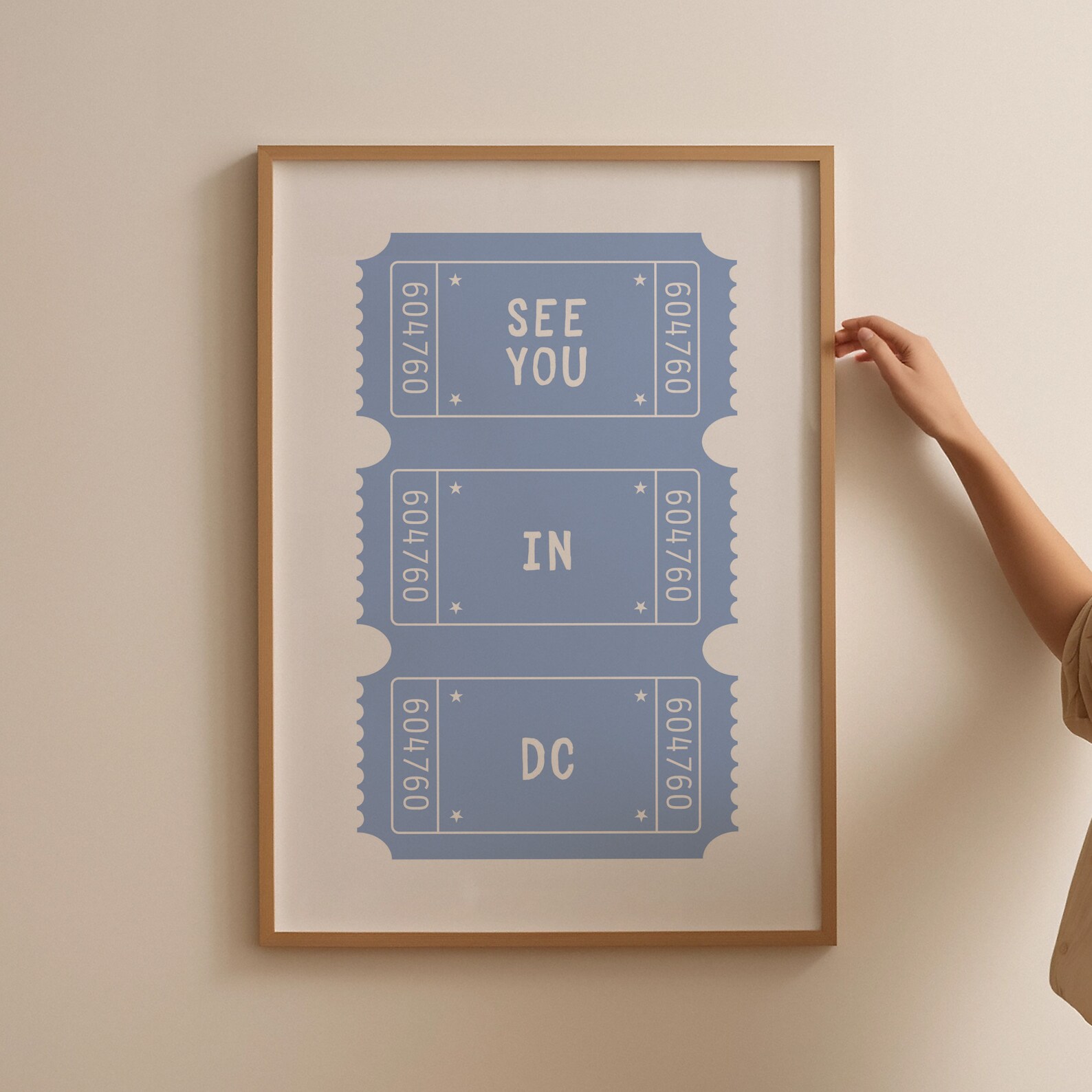 DC Travel Print: Retro Ticket Stub Wall Art (digital Download) - Etsy