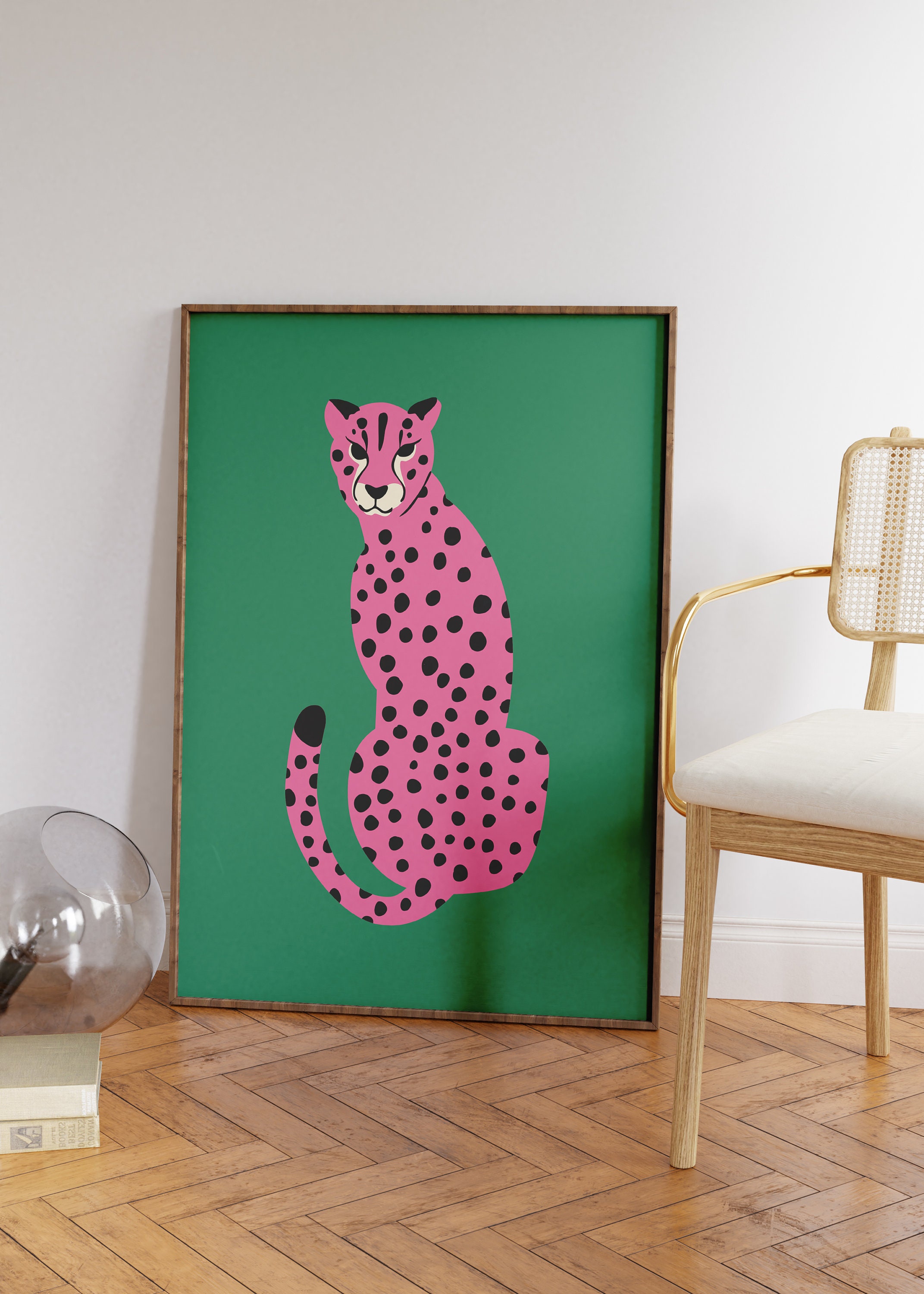 Pink Cheetah Wall Art Leopard Poster Print Preppy Prints - Etsy