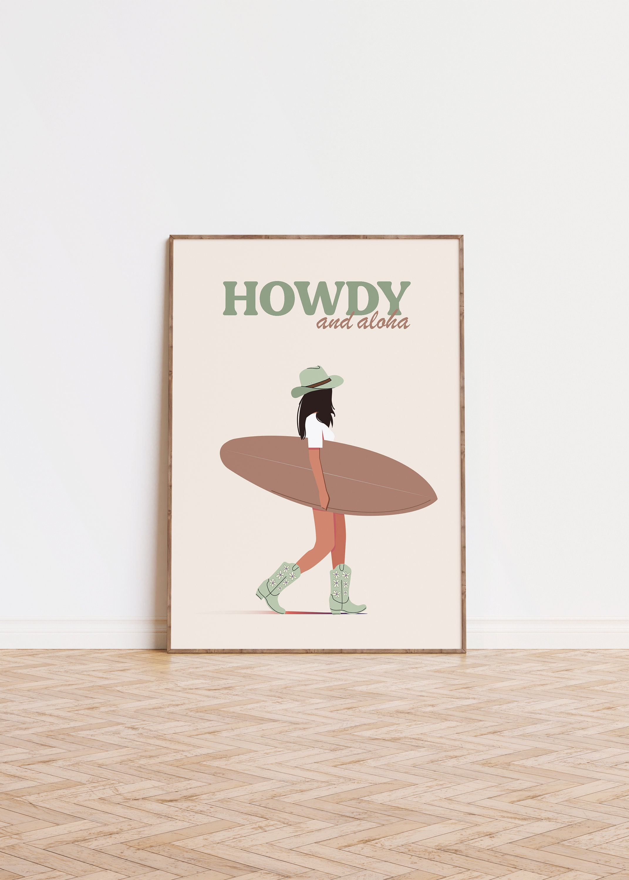 Coastal Cowgirl Art Print Howdy Print Girly Wall Art - Etsy