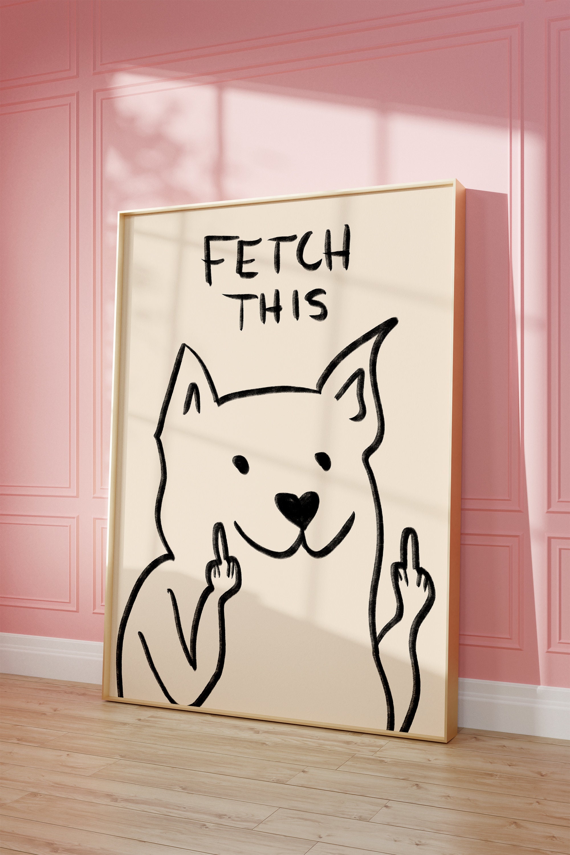 Fetch This Dog Poster Typography Art Print Dog Art Print - Etsy