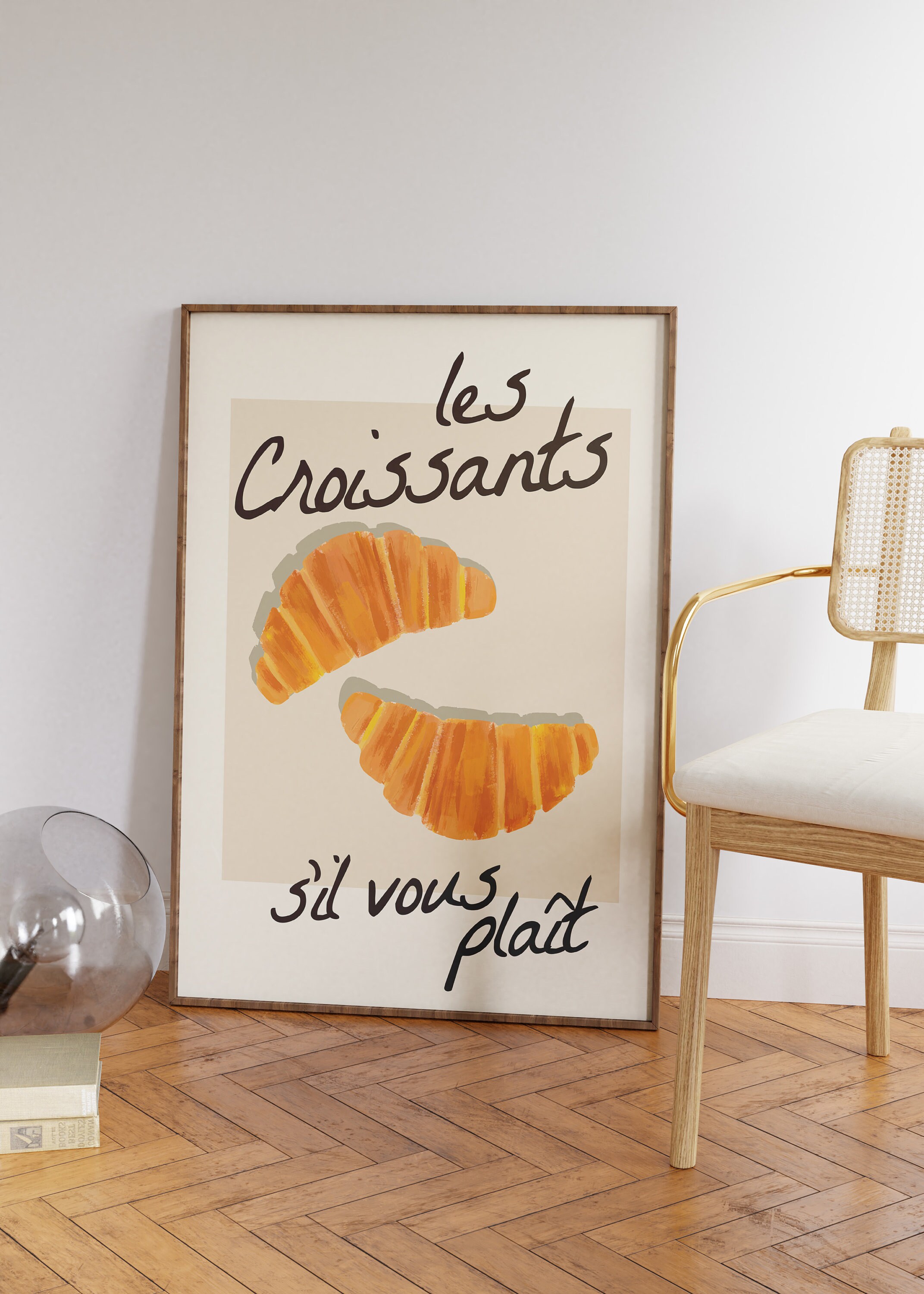Croissants Print, Breakfast Print, Trendy Kitchen Wall Art, Kitchen ...