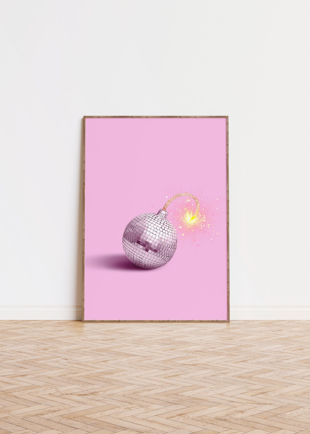 Bomb Disco Ball Art Print: Funky Maximalist Decor (digital Download) - Etsy