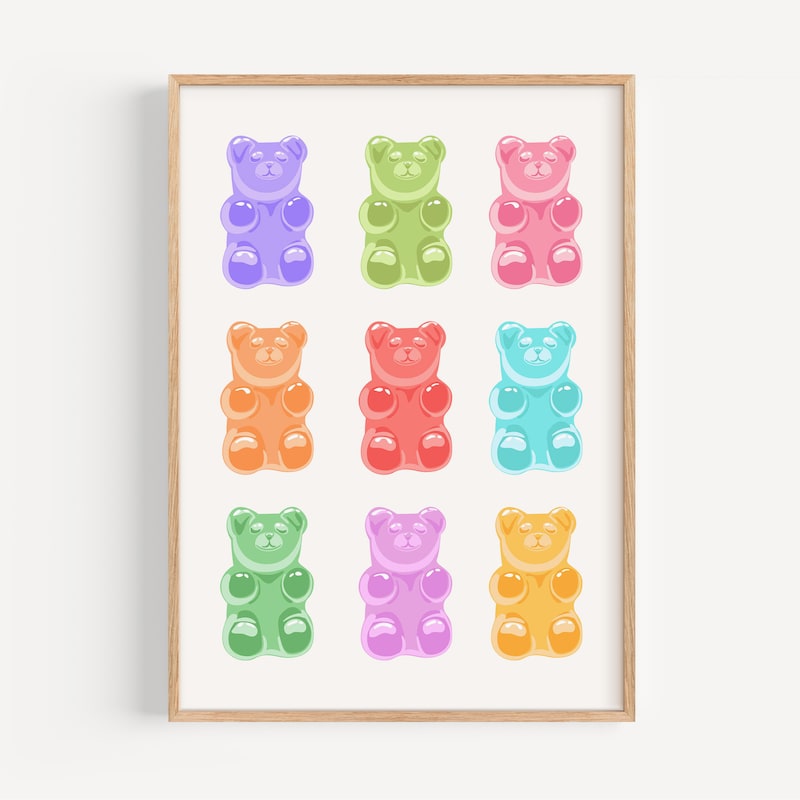 Neon Gummy Bear Decor - Etsy