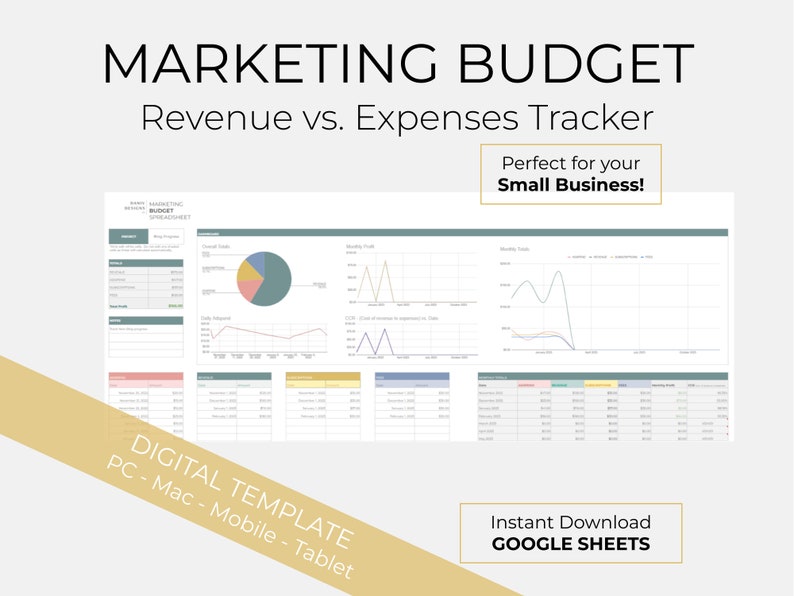 Marketing Budget Spreadsheet | Marketing Campaign Template | Online ...