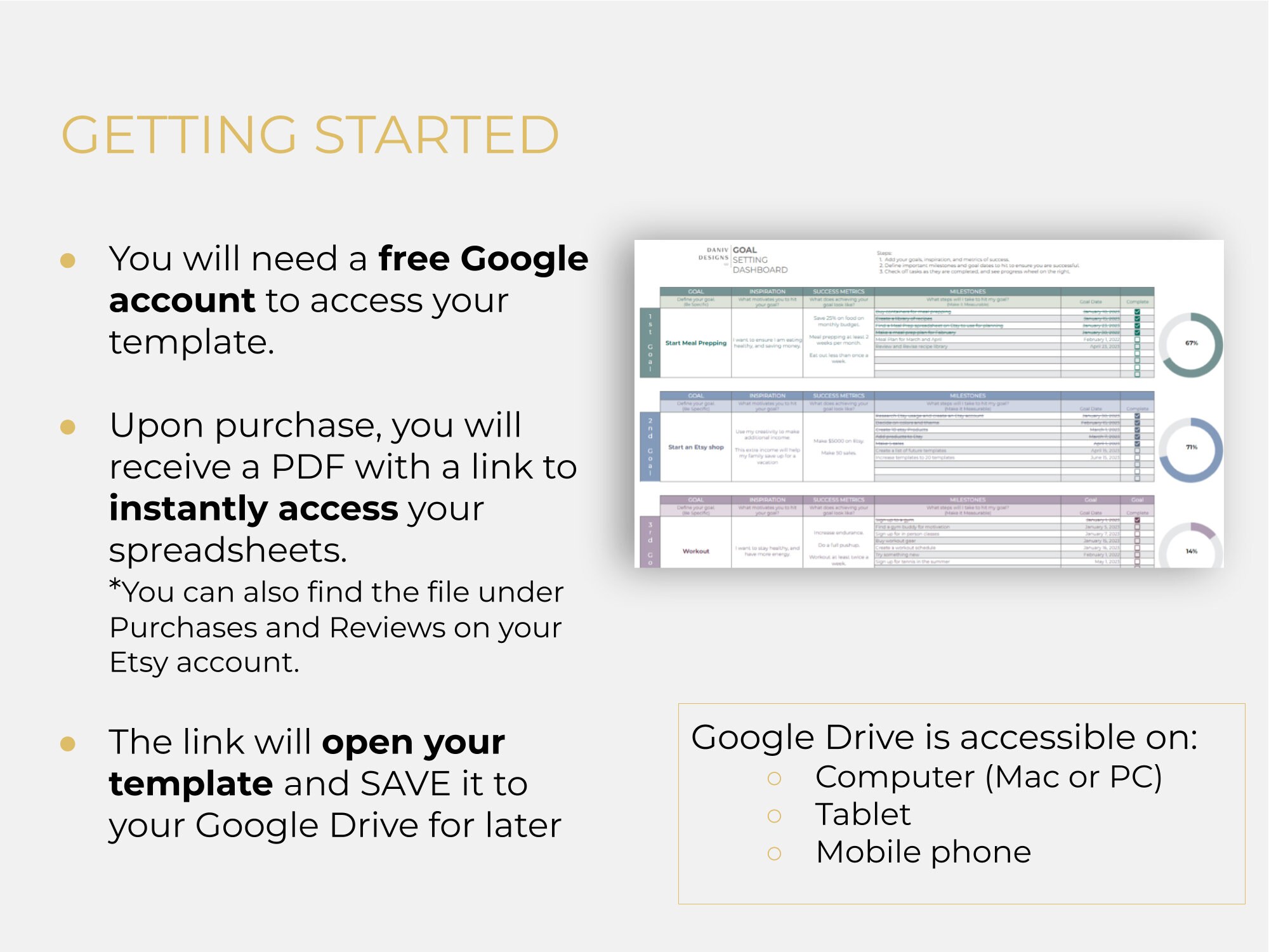 New Year 2024 Goals Bundle Simple Goal Setting Template, Digital Daily ...