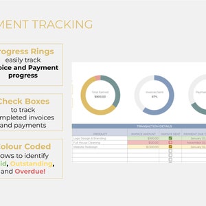 Client Tracker & Payment Tracker Spreadsheet | Customer List and Order ...