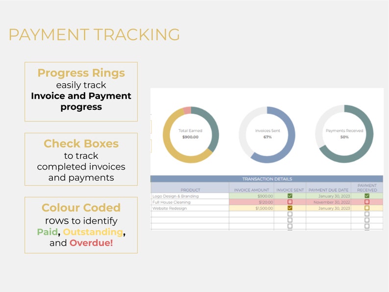 Client Tracker & Payment Tracker Spreadsheet | Customer List and Order ...