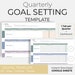 Quarterly Goal Setting Spreadsheet | Digital Goal Planner | New Year ...