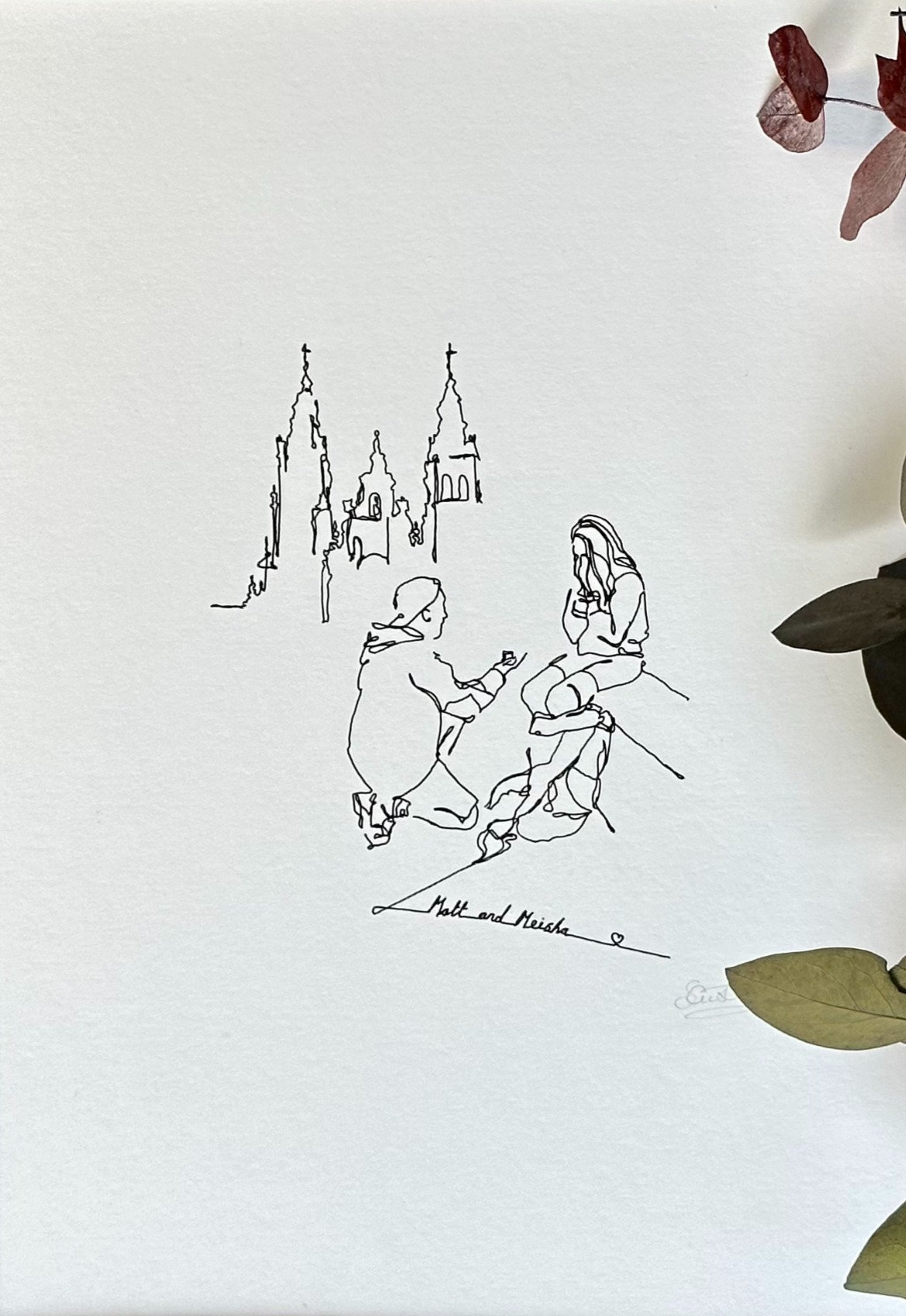 Proposal Single Line Drawing A3 Size - Etsy