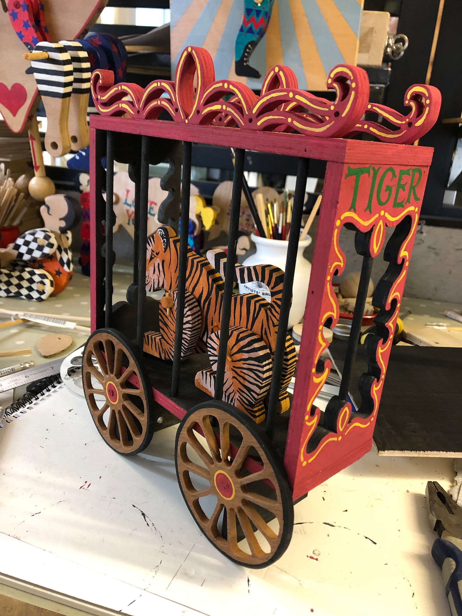 Circus in Town Automata Bespoke Hand Made Individual Collectors Item ...