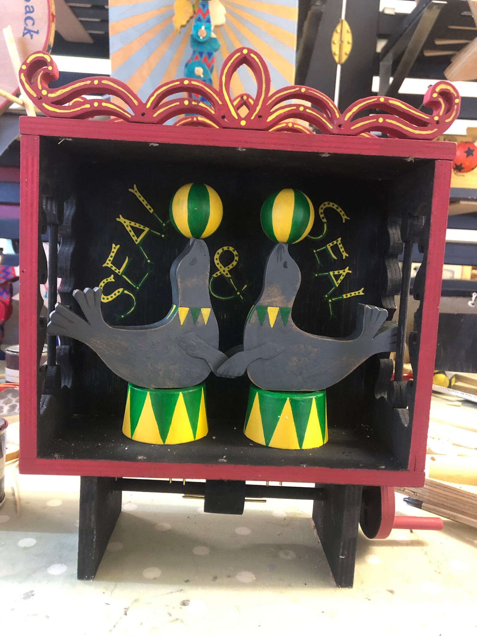 Circus in Town Automata Bespoke Hand Made Individual Collectors Item ...