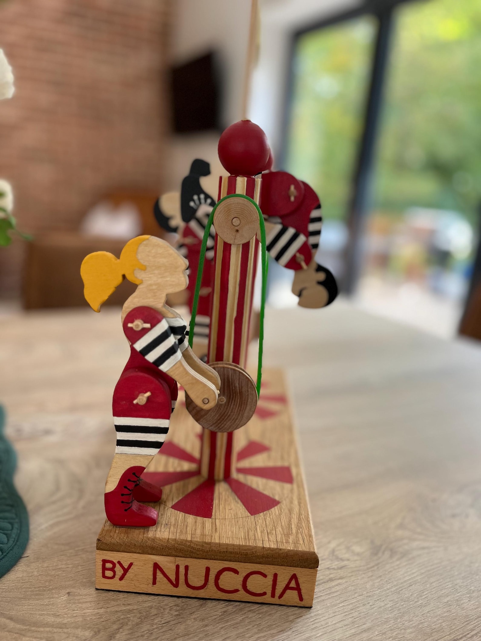 Handmade Unique One off Hand Cranked Wooden Painted Tumbling Acrobats ...