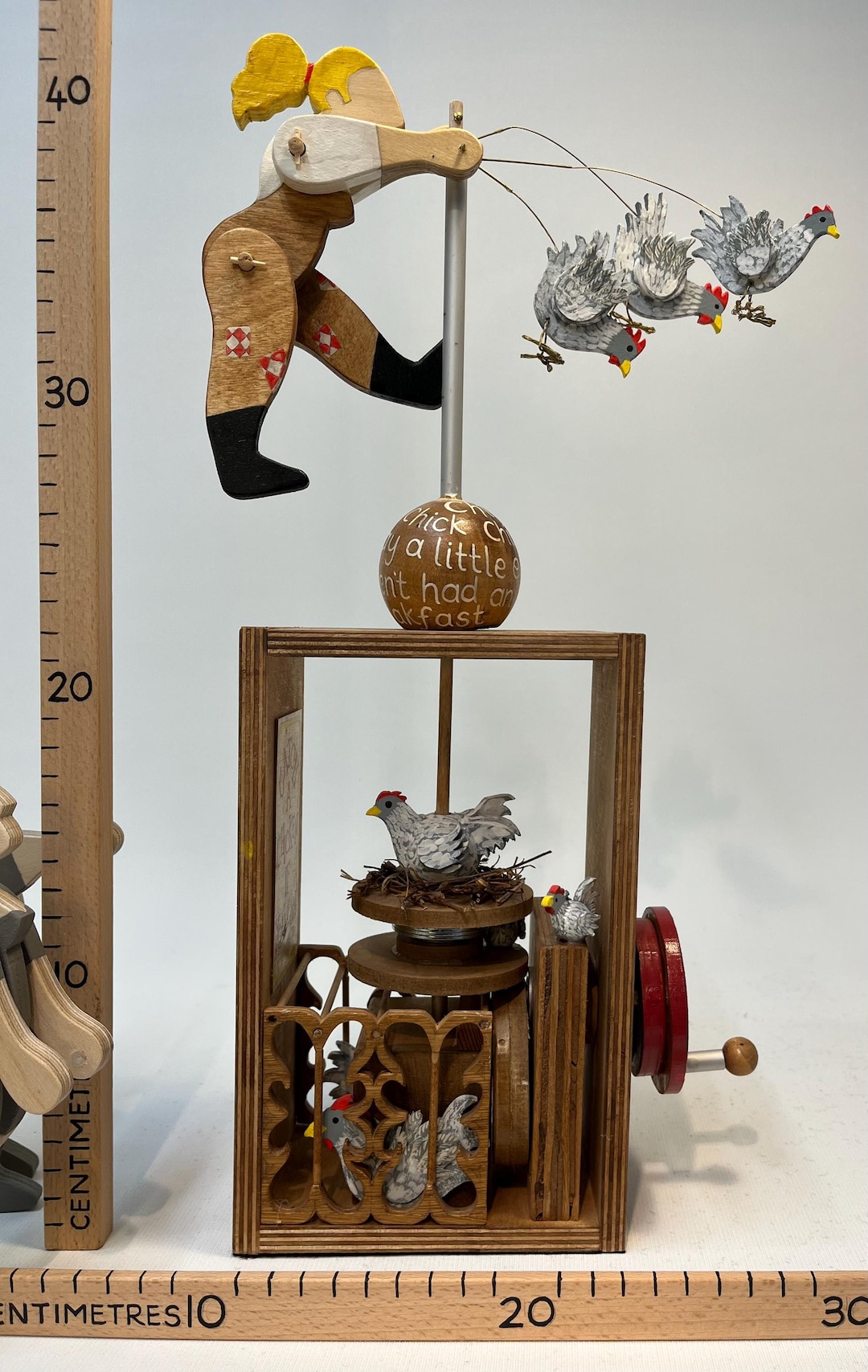Unique Hand-cranked Wooden Automata: Chicken Catcher Scene - Etsy