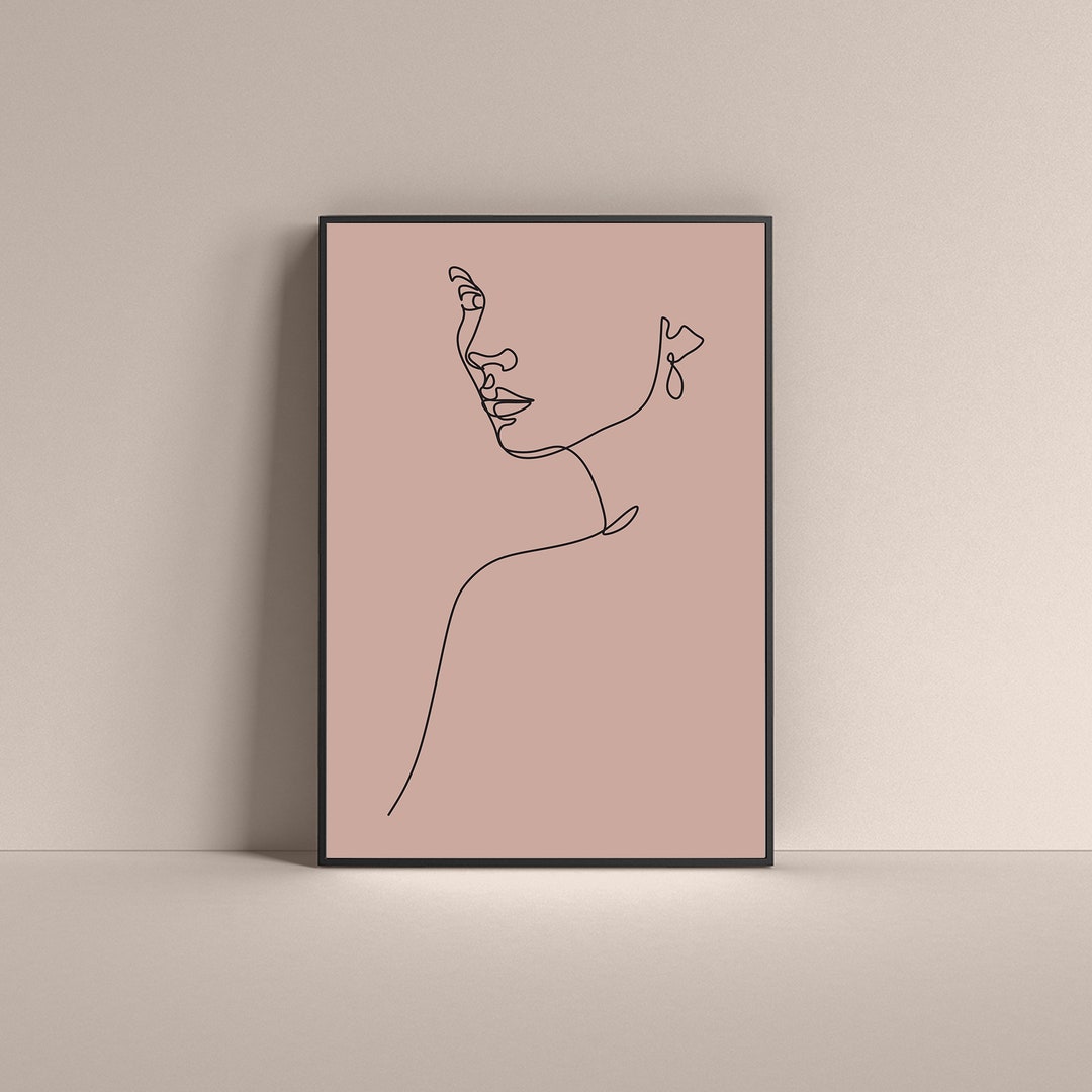 Woman Line Drawing Line Drawing Print Minimal Line Drawing - Etsy