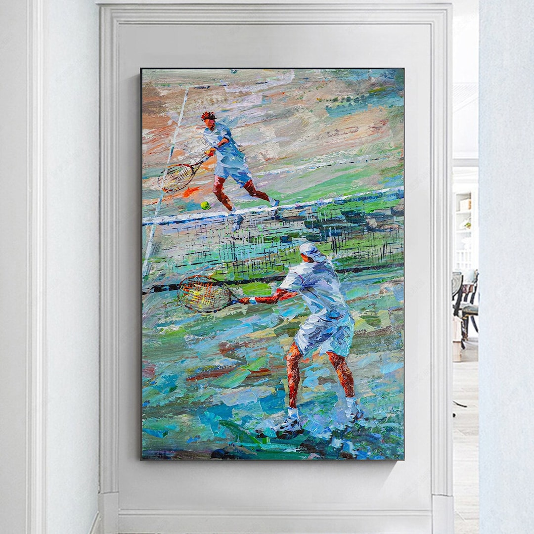 Tennis Art, Tennis Wall Decor, Original Artwork, Tennis Wall Art, Sport ...