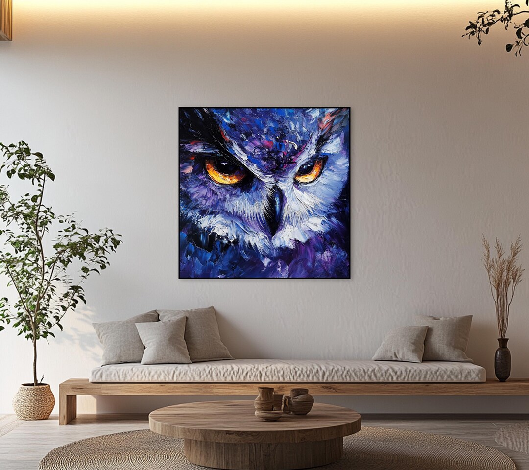 Owl Eyes | Impasto Painting | Handmade Original Artwork | Textured ...