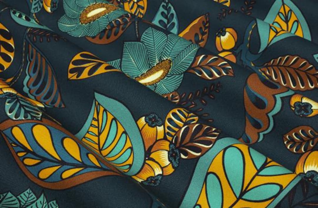 Certified Oeko-tex Floral Cotton Upholstery Fabric – Elegant Floral ...