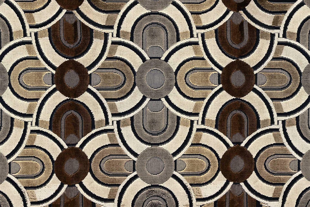 Graphic Velvet Jacquard Upholstery Fabric With Art Deco Pattern ...