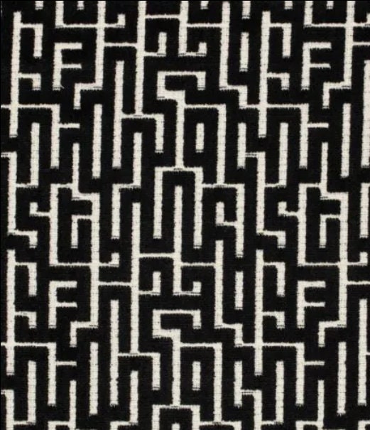 JACQUARD FABRIC Loop Weave Labyrinth Pattern, Textile Fibers, Curtain ...