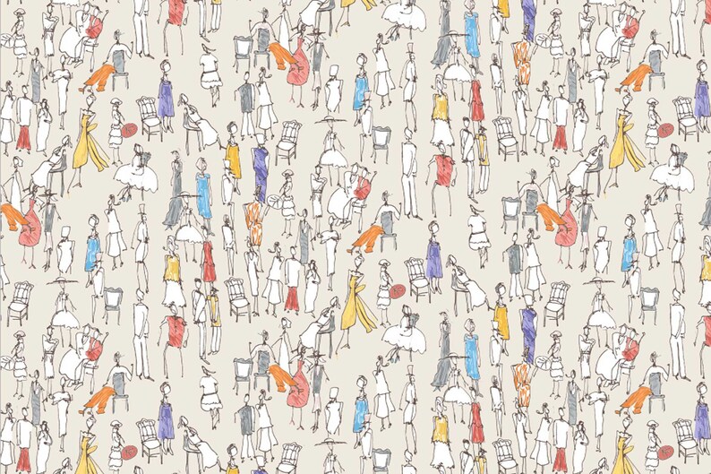 COTTON FABRIC Printed Characters Quality Seats and Curtains by the ...