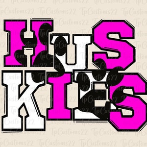 Huskies Pink Football PNG, School Mascot Png, Pink & White Huskies ...