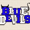 Blue Devils - Football Bow - Doodle Letters - School Spirit ...