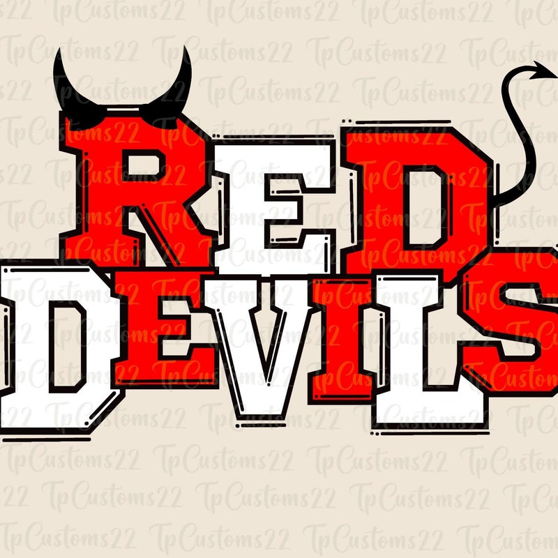 Red Devils Team Mascot - Etsy