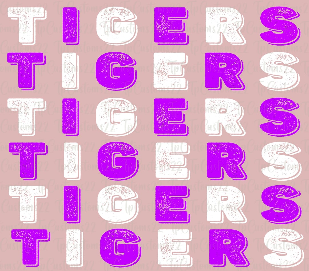 Tigers PNG, School Mascot Png, Purple and White Tigers, School Colors ...