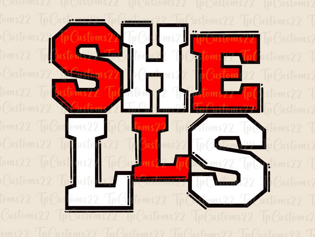 Shells Red Football PNG, School Mascot Png, Red and White Shells ...