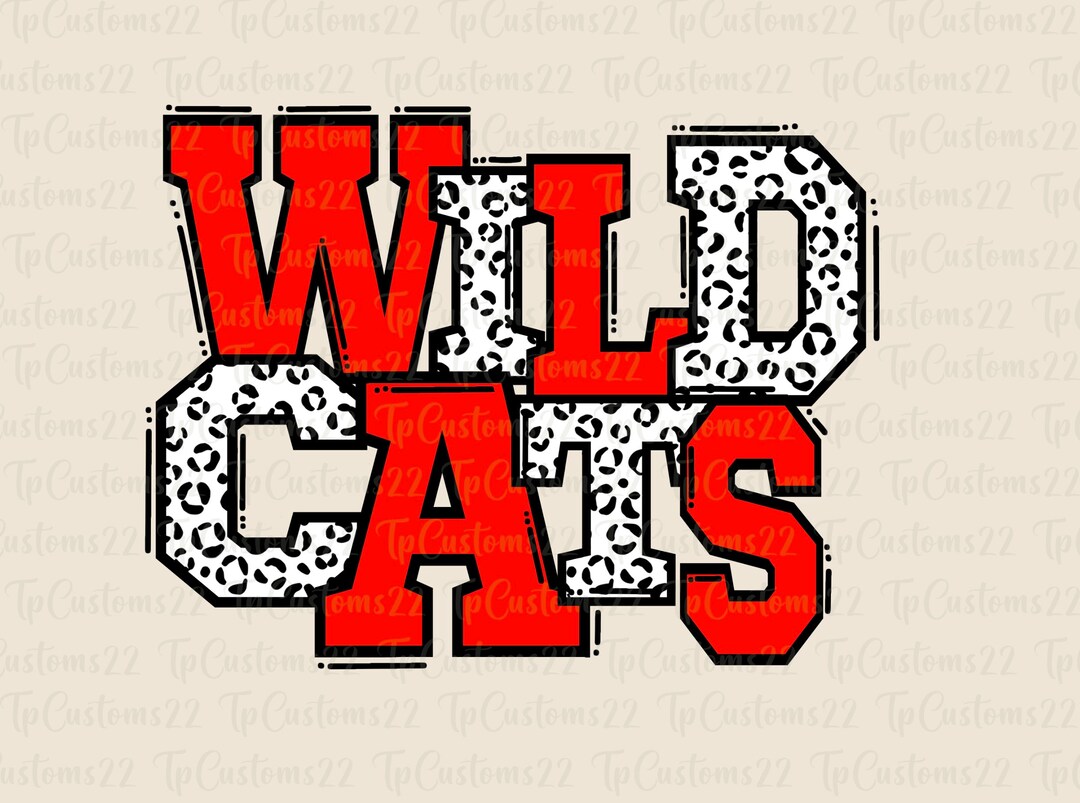 Wildcats Red Football PNG, School Mascot Png, Red and White Wildcats ...