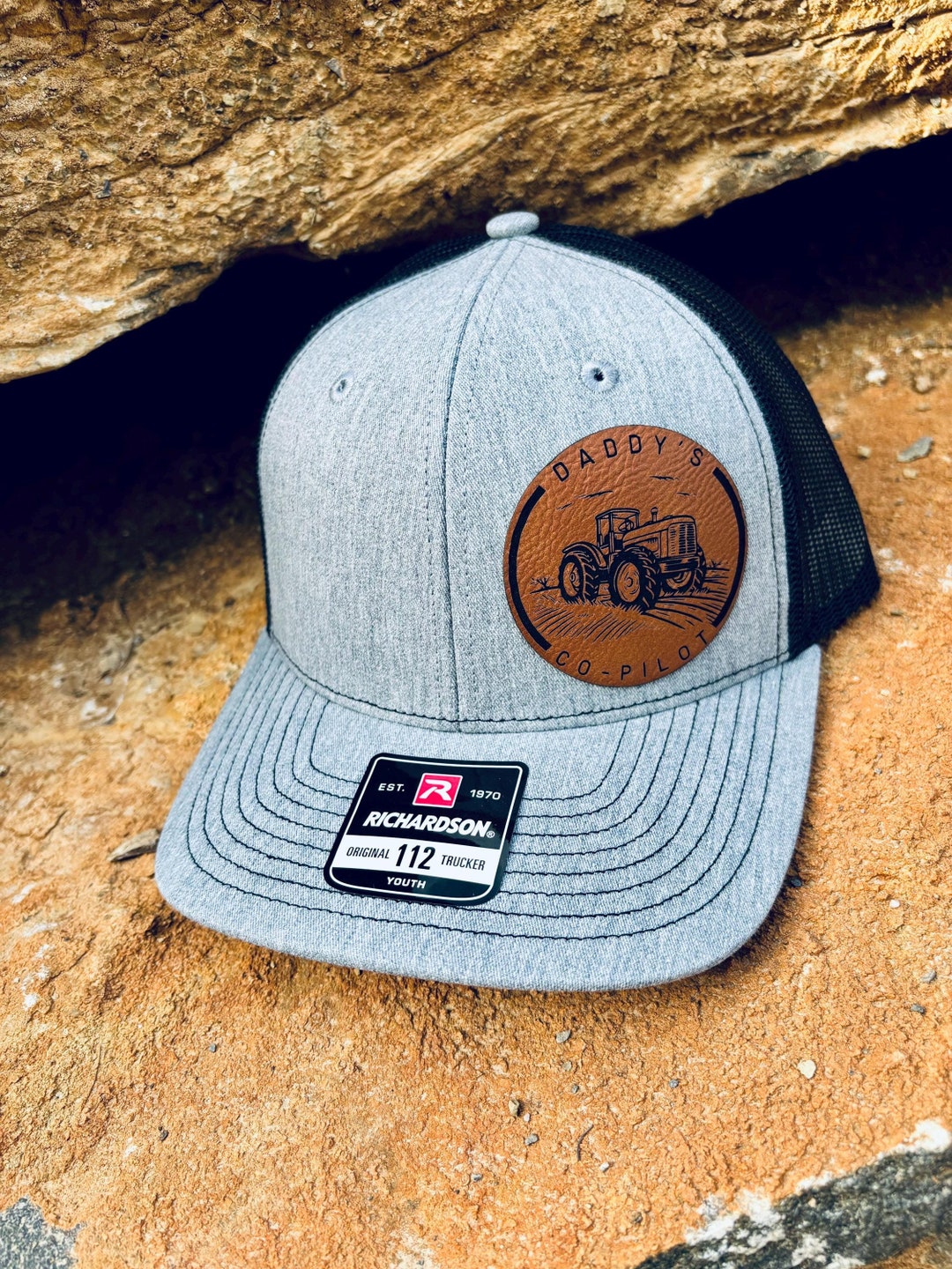 Daddy's Co-pilot Tractor Hat, Tractor Hat, Personalized Boys Hat, Farm ...