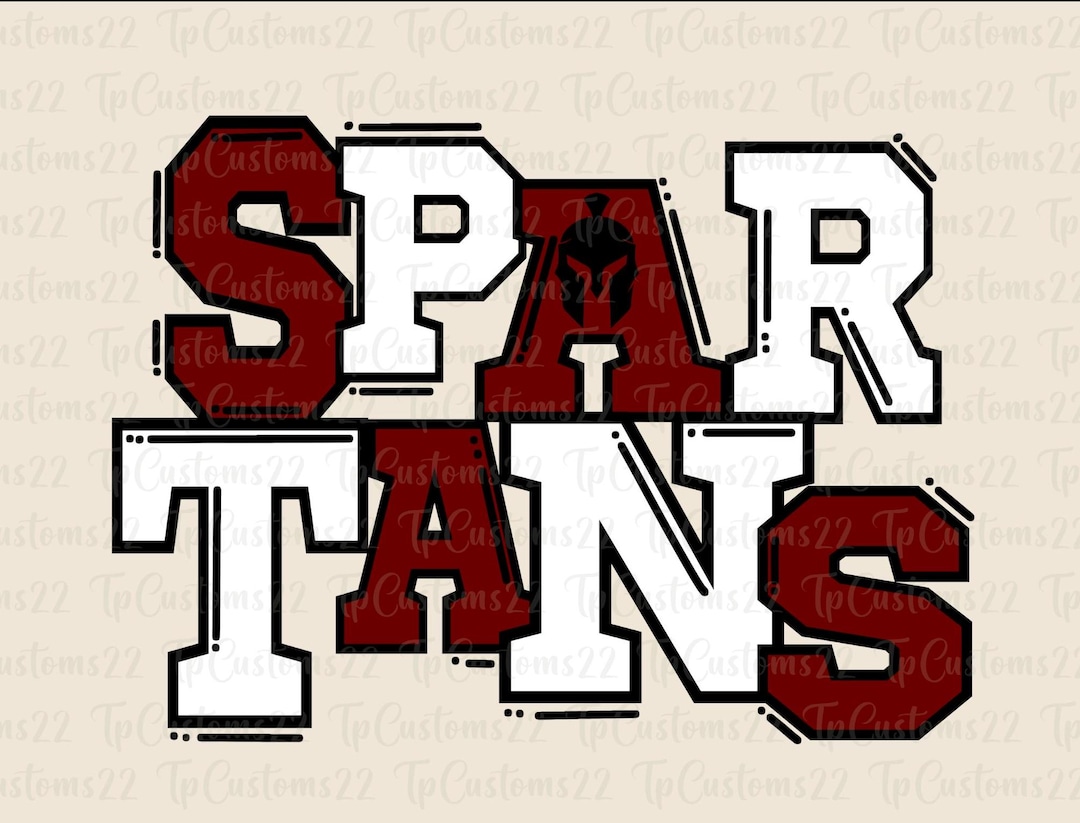 Spartans Maroon Football PNG, School Mascot Png, Maroon and White ...