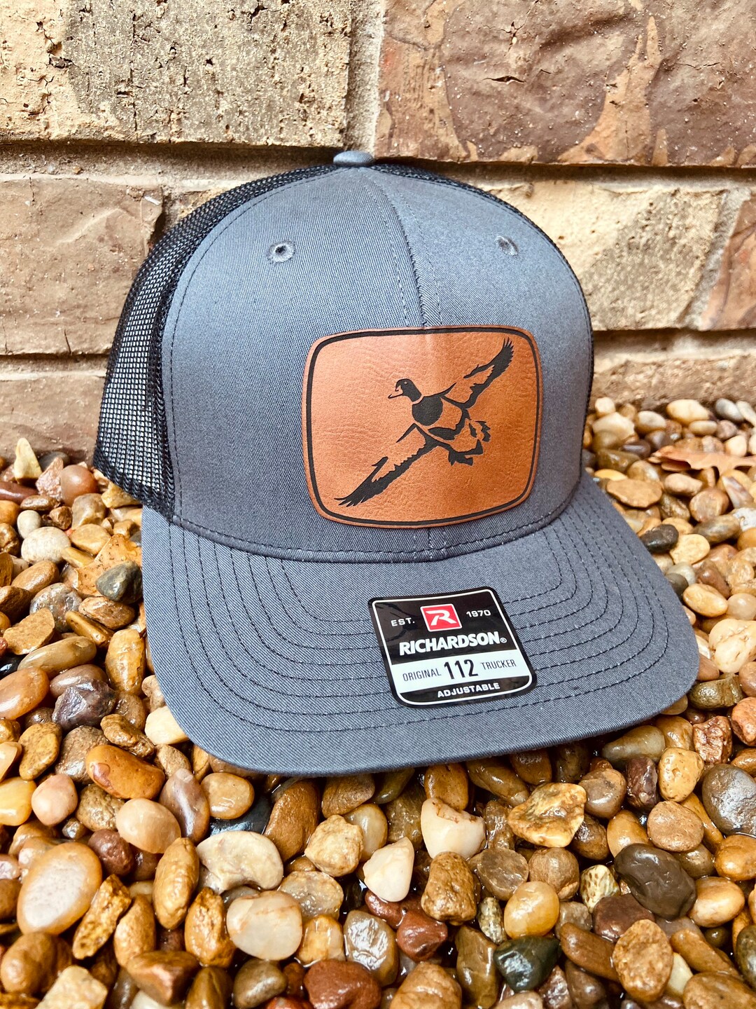 Duck Hunting, Fishing, Leather Patch Hat, Richardson 112, Snapback, - Etsy