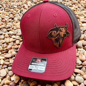 Leather Brahman Hat Leather, Brahma Bull Hat, Stock Show Hat, Leather ...