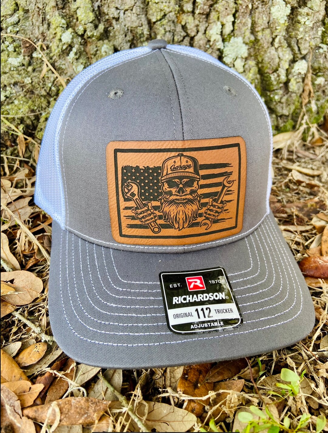 Mechanic Hat, Mechanics Hat, Mechanic Leather Patch Hat, Richardson 112 ...