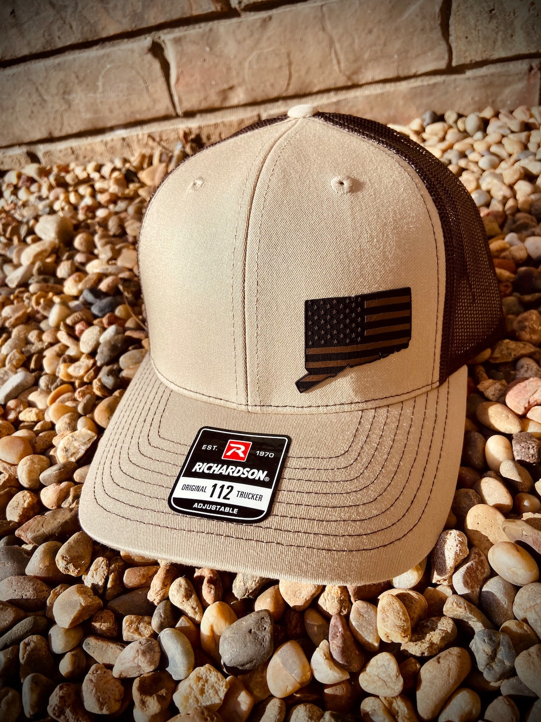 Connecticut State Hat, Connecticut Flag Hat, Flag Hat, Leather Patch ...