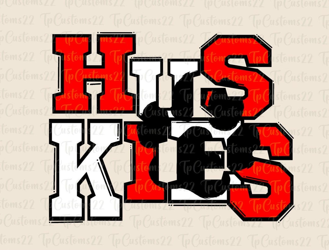 Huskies Red Football PNG, School Mascot Png, Red & White Huskies ...