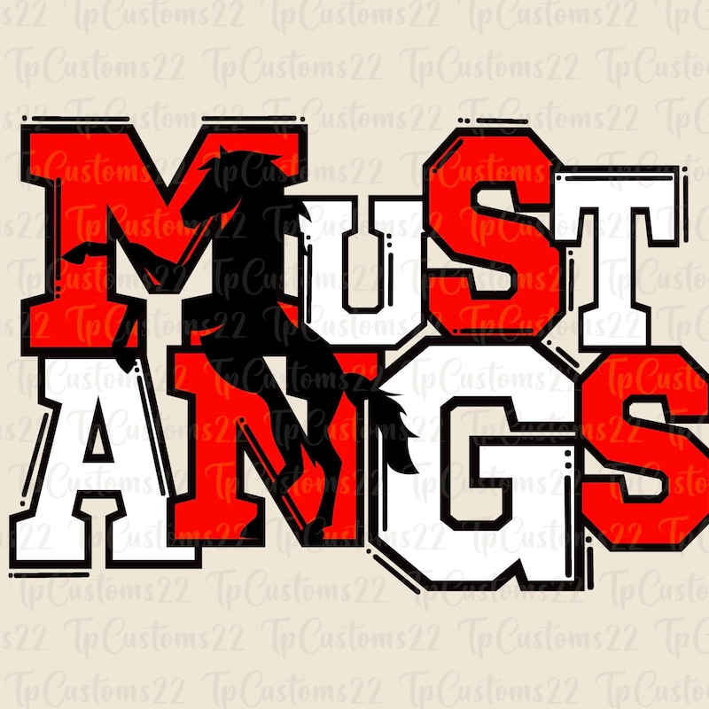 Mustangs Football Svg - Etsy
