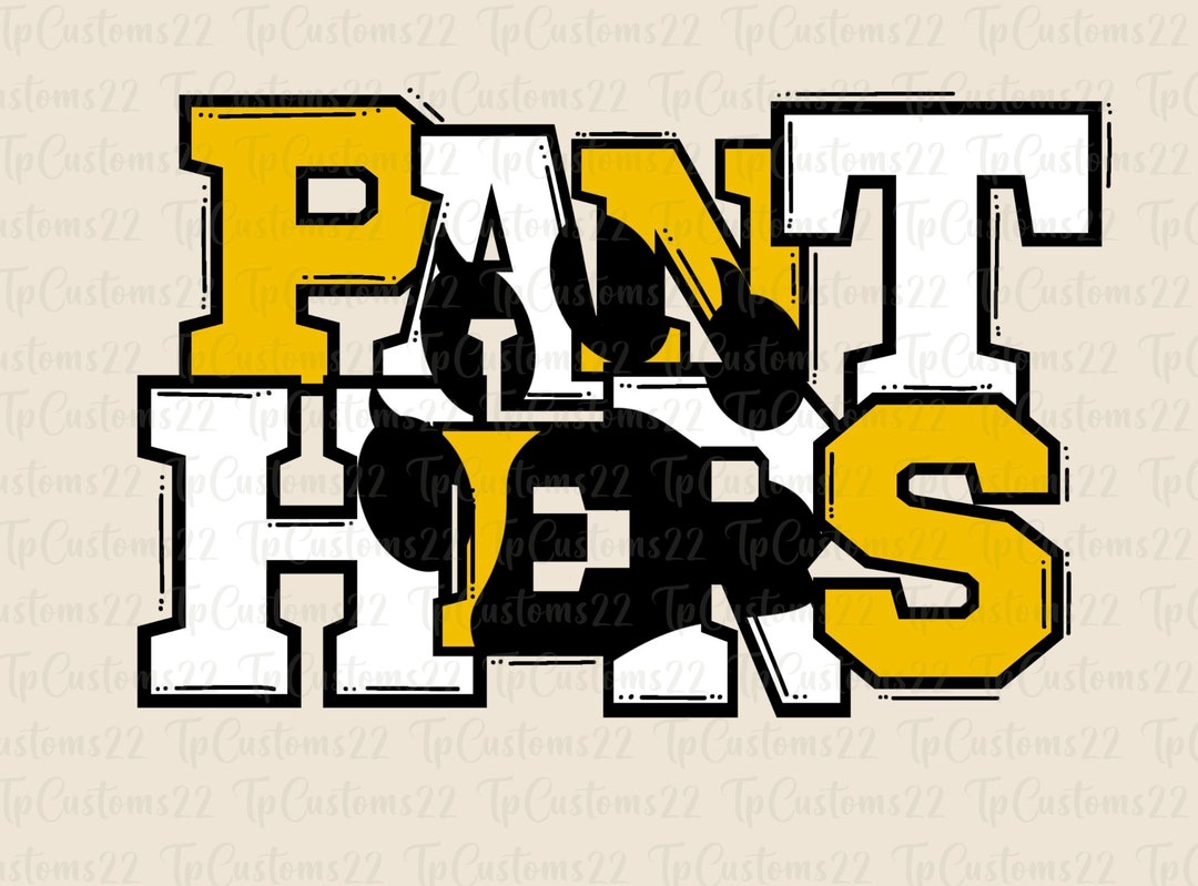 Football Panthers PNG, Football Png, Yellow and White Panthers ...