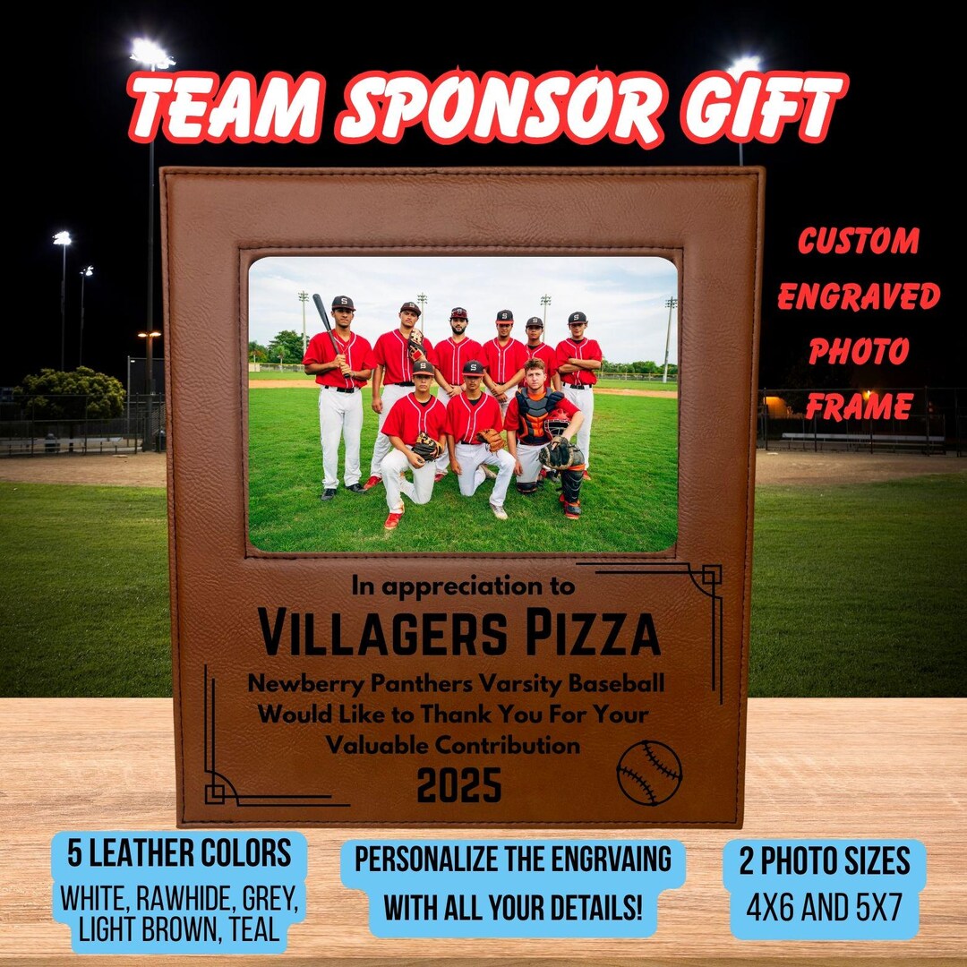 Sponsor Thank You Gift, Sponsorship Gift, Sponsor Award Frame, Engraved ...